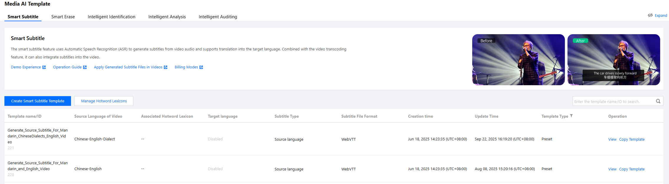 Smart Subtitle Template