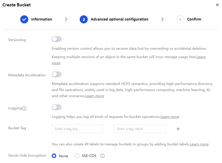 Setting Bucket Encryption