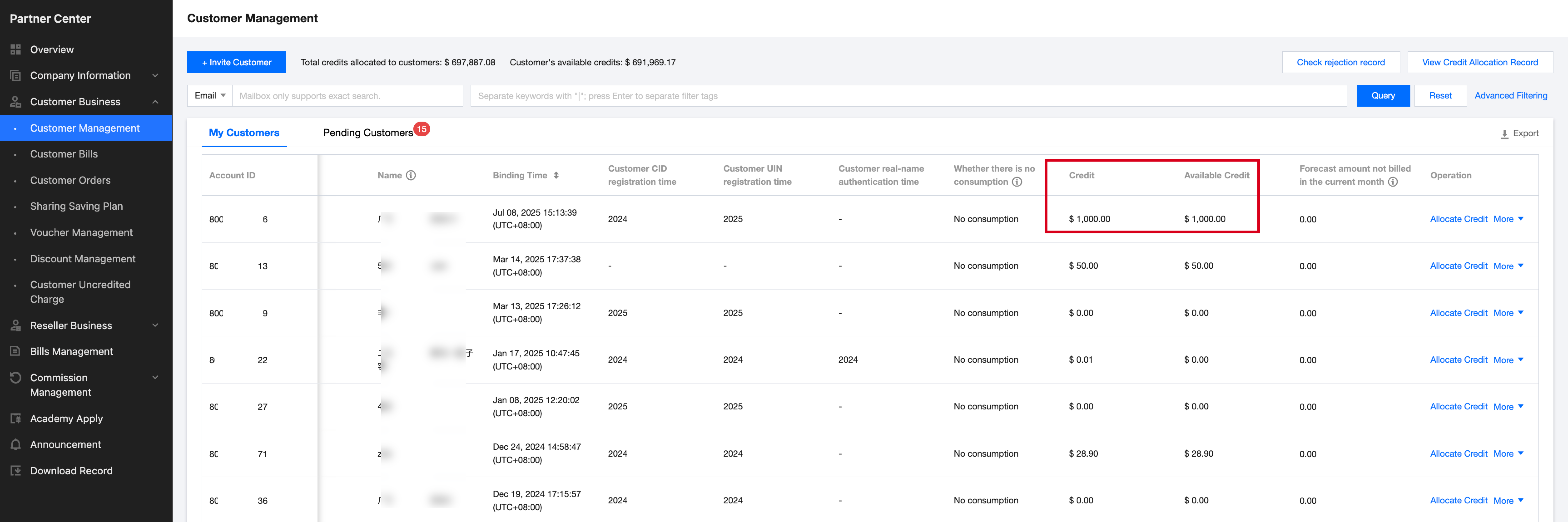 Binding and Querying Customers