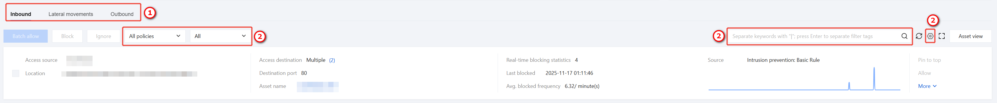 Viewing and Handling of Intercepted Events