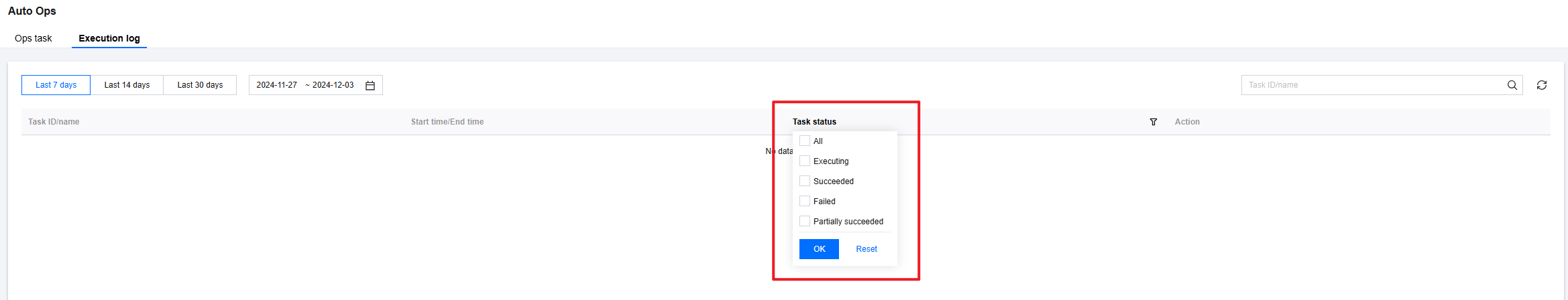 Viewing Task Execution Logs