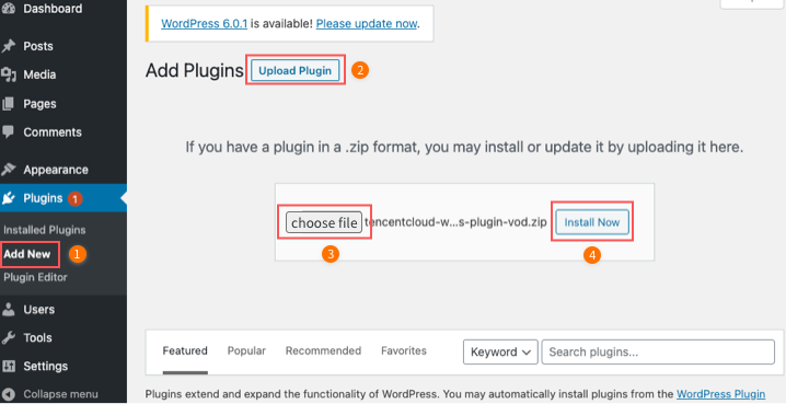 Using VOD and WordPress to Build a Website